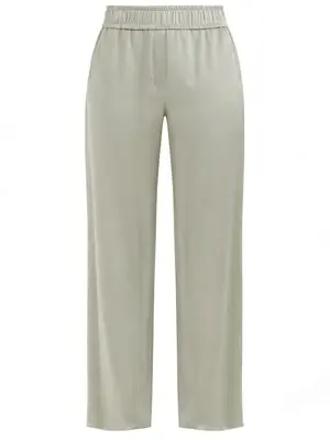 Brunello Cucinelli Silk Satin Track Pants - Green
