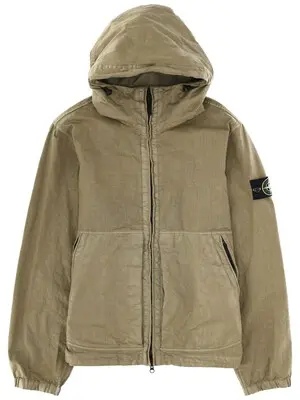 Stone Island Hooded Jacket - Military Green