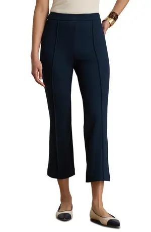 Ralph Lauren Flare Twill Ankle Pants - Lauren Navy Blue