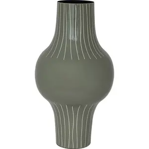 STORIED HOME Indoor/outdoor Organic Vase - Green