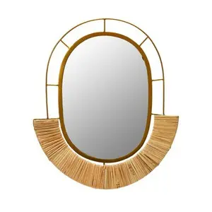 STORIED HOME Framed Wall Mirror - Natural