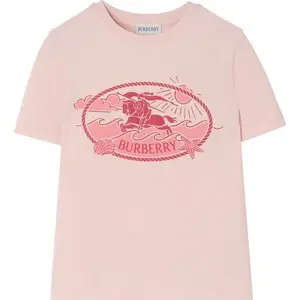 Burberry Knight Stamp Cotton T-shirt - Mallow Pink