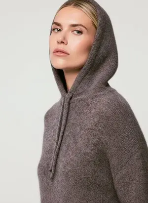 Majestic Filatures Ultra Soft Baby Alpaca Hoodie - Bison
