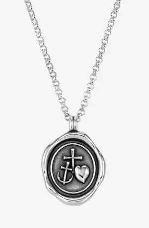 DOWER & HALL Hope Talisman Pendant Necklace Sterling Silver
