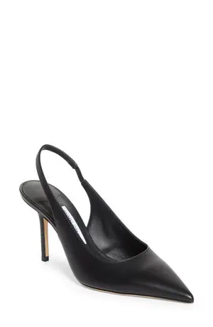 JIMMY CHOO Love Pointed Toe Slingback Pumps - Black