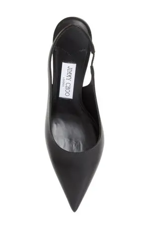 JIMMY CHOO Love Pointed Toe Slingback Pumps - Black