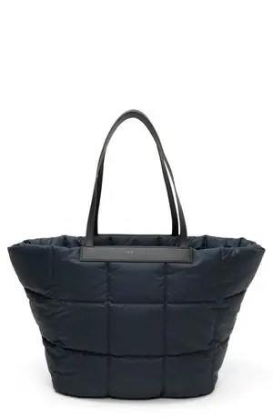 VEECOLLECTIVE Porter Basque Quilted Tote Dark Navy Blu