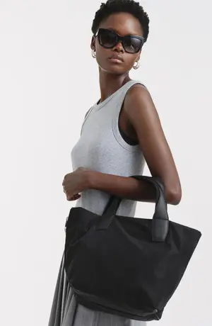 VEECOLLECTIVE Small Porter Essence Tote - Bk Paper Blk