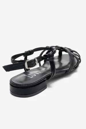 PROLOGUE SHOES Block Heel Sandal - Black