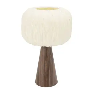 STORIED HOME Table Lamp With Pleated Shade - Brown