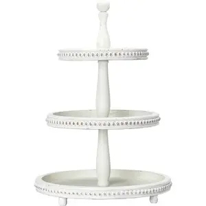 STORIED HOME 3-tier Decorative Tray - White