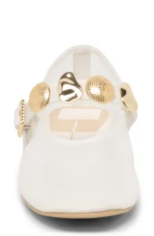 Dolce Vita Relan Mesh Mary Jane Flat - White Mesh