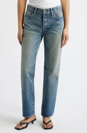 Women's Faded Straight Leg Jeans