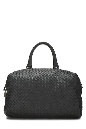 Bottega Veneta Intrecciato Leather Boston
