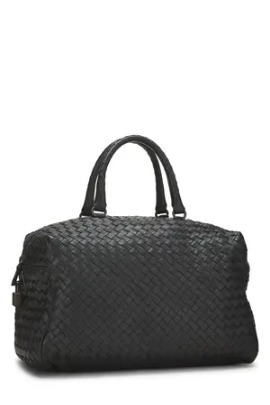 Bottega Veneta Intrecciato Leather Boston