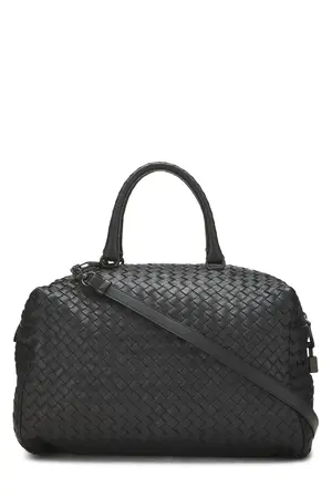 Bottega Veneta Intrecciato Leather Boston