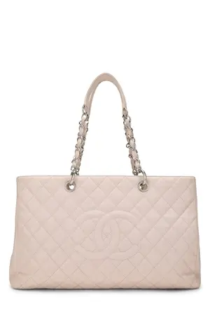 Chanel Quilted Caviar Grand Shopping Tote - Pink