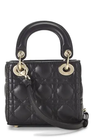 Dior Lambskin Lady Bag - Black