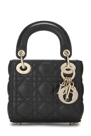 DIOR Lambskin Lady Dior Micro Bag