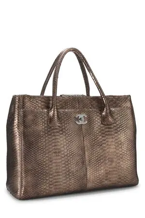 Chanel Python Cerf Executive Shopper Tote