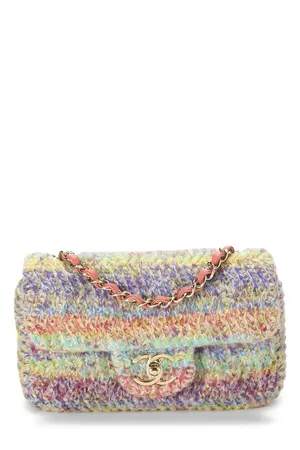 Chanel Multicolor Knit Rectangular Flap Bag - Multi