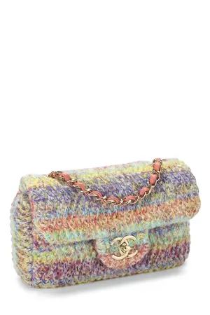 Chanel Multicolor Knit Rectangular Flap Bag