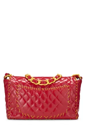 Chanel Vinyl Whipstitch Half Flap
