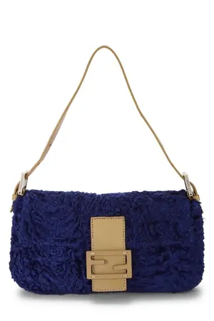 Fendi Fur Baguette - Blue