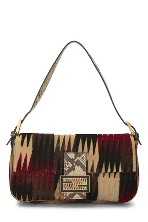 Fendi Multicolor Velvet Baguette - Multi