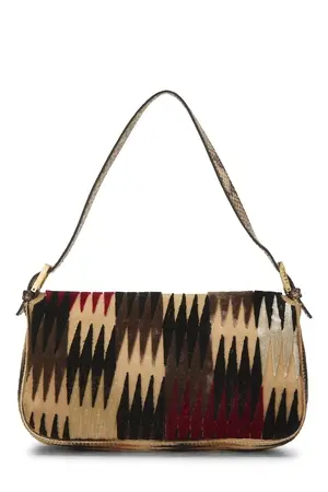 Fendi Multicolor Velvet Baguette