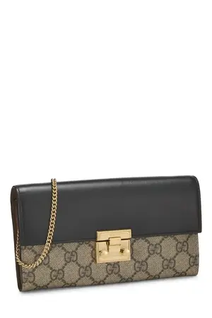 Gucci Original Gg Supreme Canvas Padlock Wallet On Chain
