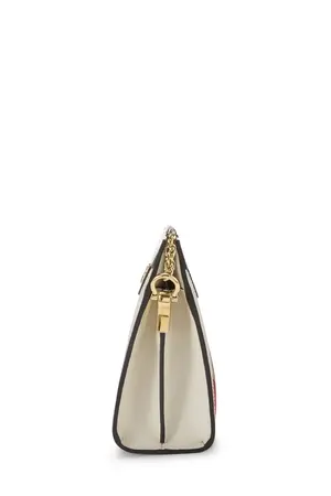 Gucci Gg Supreme Canvas Flora Ophidia Shoulder Bag - White