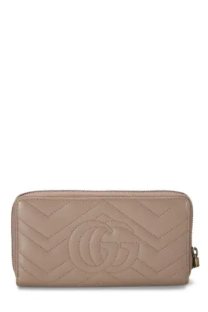 Gucci Matelassé Gg Marmont Zip Wallet