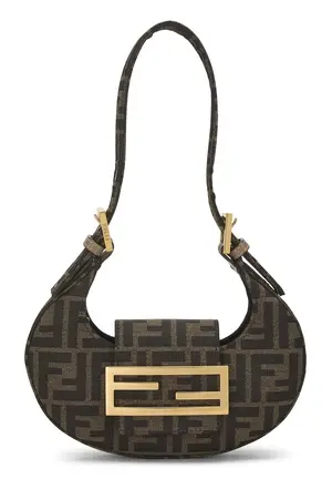 Fendi Zucca Canvas Cookie Hobo - Brown