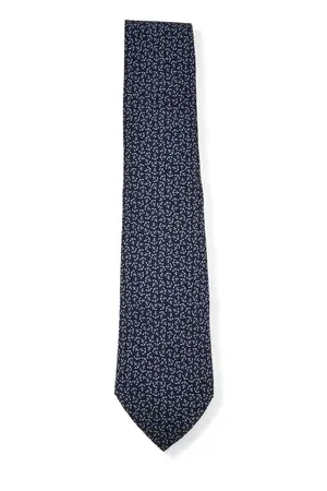 Hermès Anchor Motif Tie - Navy