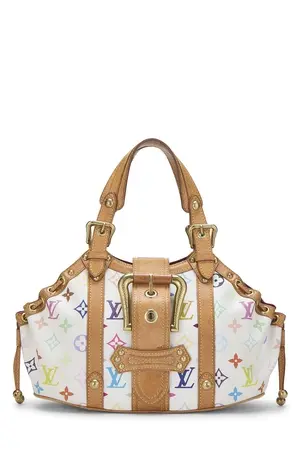 LOUIS VUITTON Takashi Murakami X Monogram Multicolore Canvas Theda Pm - White