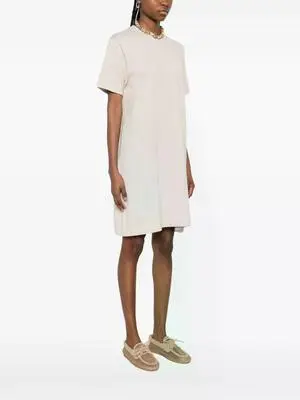 Eric Bompard Round-neck T-shirt Mini Dress - Neutrals