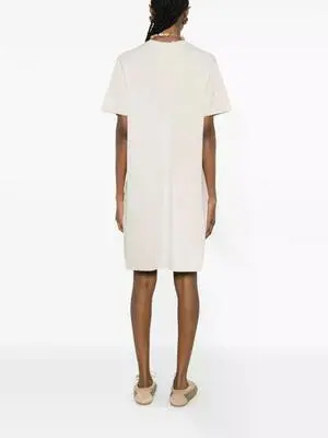 Eric Bompard Round-neck T-shirt Mini Dress - Neutrals
