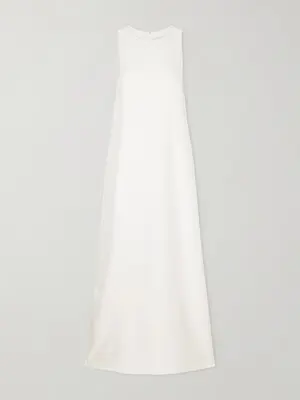 Veronica De Piante Mila Silk Maxi Dress - Off-white