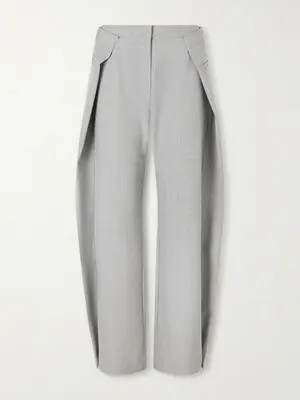 ST. AGNI Pleated Recycled Woven Wide-leg Pants