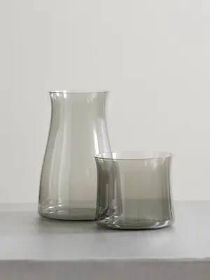 LOBMEYR Night Crystal Glass Decanter And Tumbler Set - Gray