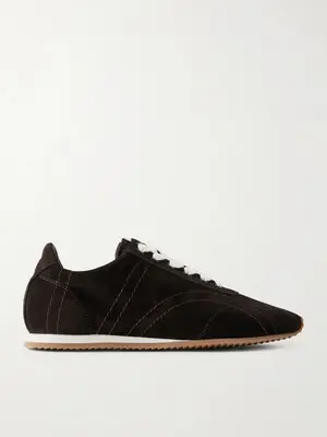 TOTEME Flex Suede Sneakers - Brown