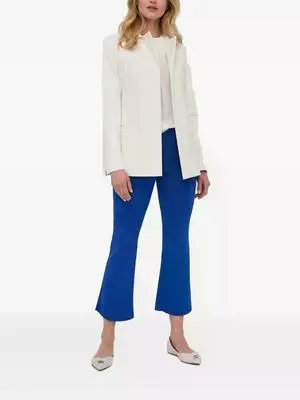 Liviana Conti Cropped Flared Trousers - Blue