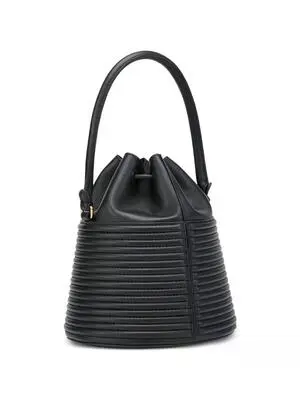 POTAMY Ribbed Leather Bucket Bag