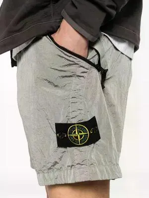 Stone Island Zip-pocket Shorts - Grey