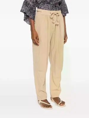 Isabel Marant Étoile Falcona Straight-leg Trousers In Desert Beige - Neutrals