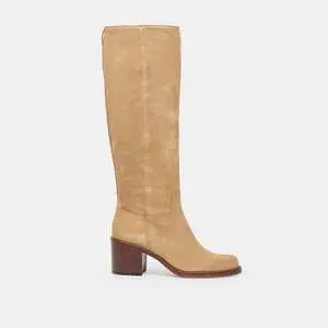 DOLCEVITA Lucyle Wide Calf Boots - Dk Taupe Suede