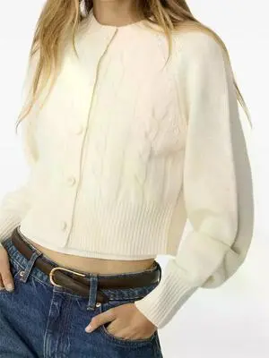 TOCCIN Rita Cable-knit Cardigan - Neutrals
