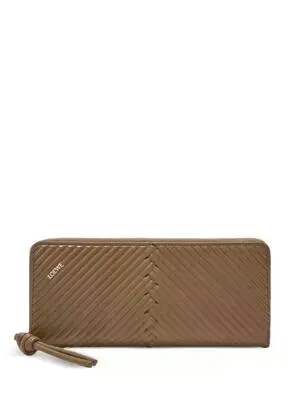 Loewe Zip Calfskin Wallet - Neutrals