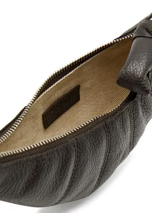 LEMAIRE Croissant Leather Coin Purse - Chocolate